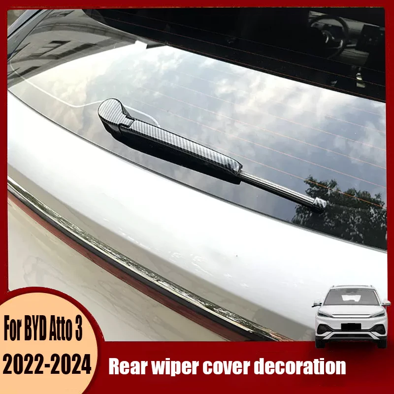 For-BYD-Atto-3-Yuan-Plus-2022-2023-2024-Rear-wiper-glitter-carbon-fiber ...