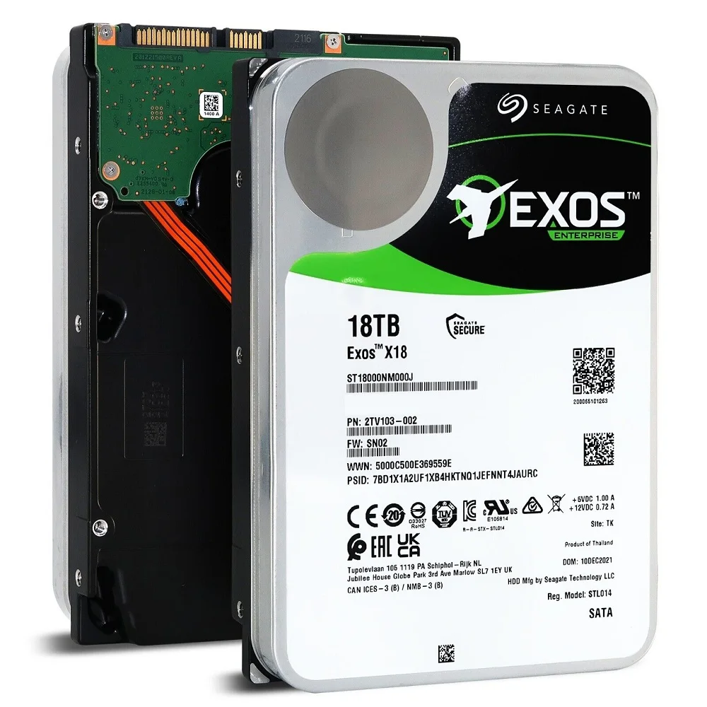 NEW for Seagate 18TB HDD Exos X18 SATA 3.5" Recert Enterprise Hard ...