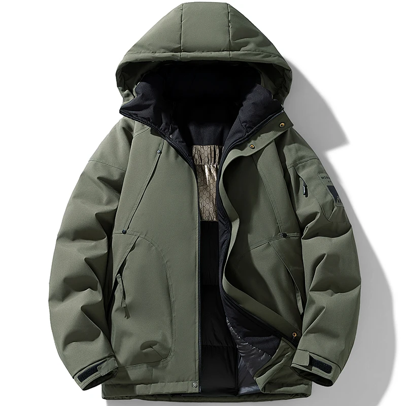 Waterproof Jacket Men Outdoor Softshell Zip Up Hooded Jacket ...