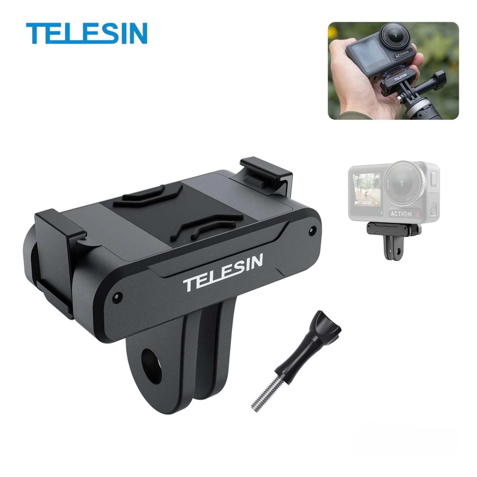 TELESIN-Magnetic-Two-Claw-Adapter-Action-Camera-Accessories-for-DJI ...
