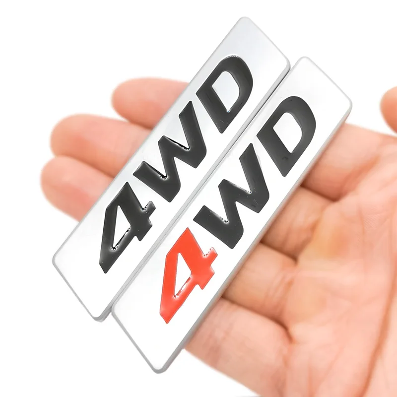 New 3D Car Styling Metal 4WD Sticker Car Side Fender Rear Trunk Emblem ...