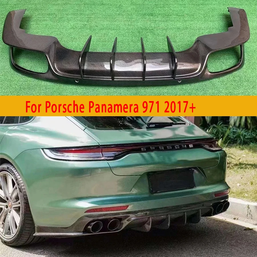 For Porsche Panamera 971 Carbon Fiber Car Rear Bumper Diffuser Rear ...