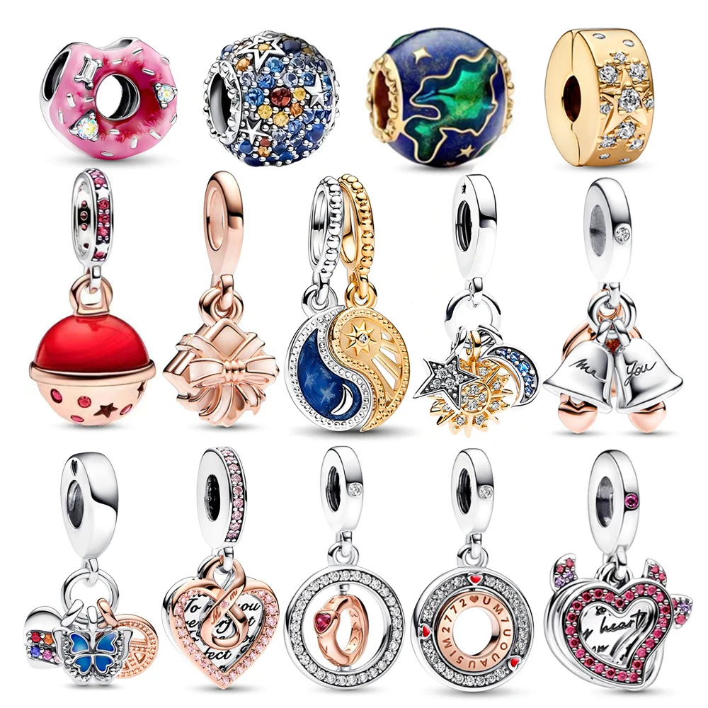 PANDORA-Star-Moon-Sun-Triple-Celestial-Dangle-925-Silver-Charm-Fit ...