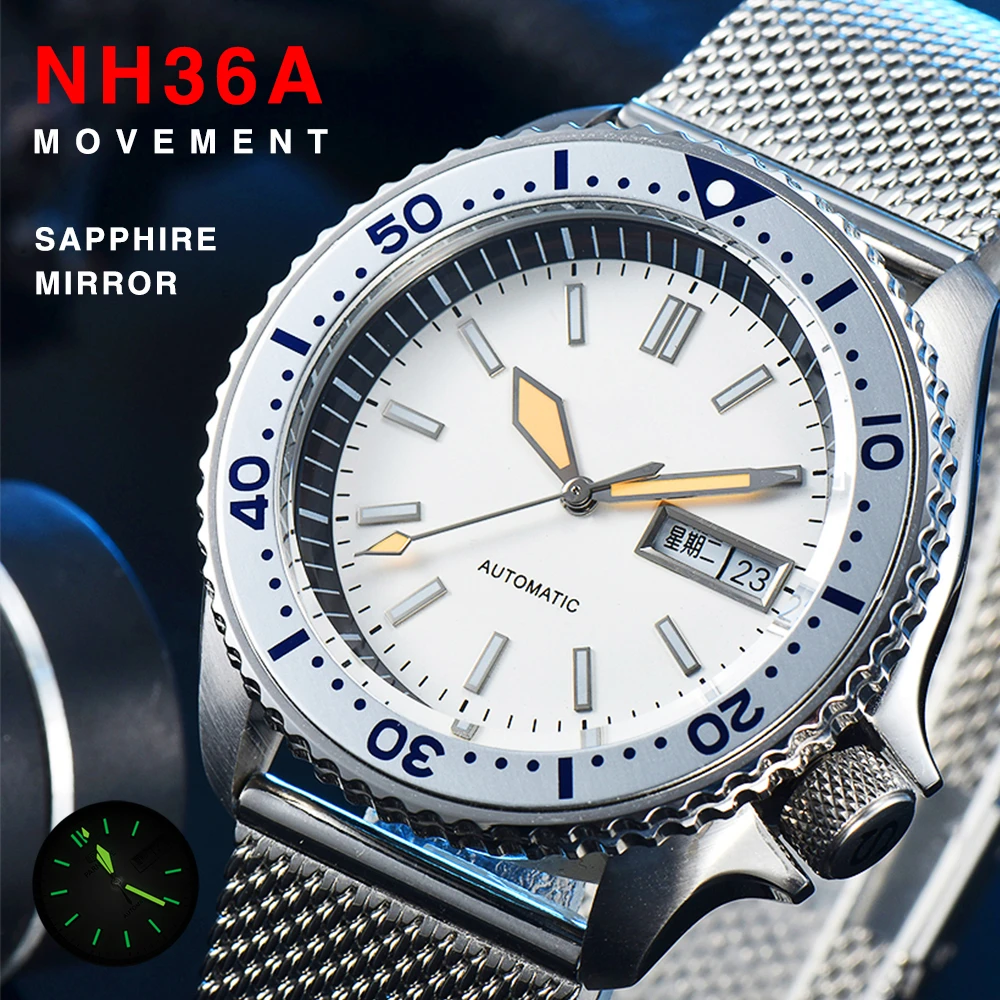 Luxury Men's Watch 42mm Water Resistant Case Japan Nh36 Movement ...