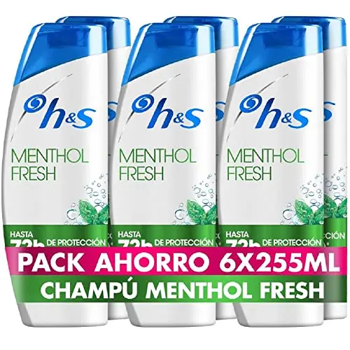 H&S Menthol Fresh Champú Anticaspa 255ml x6| | - AliExpress