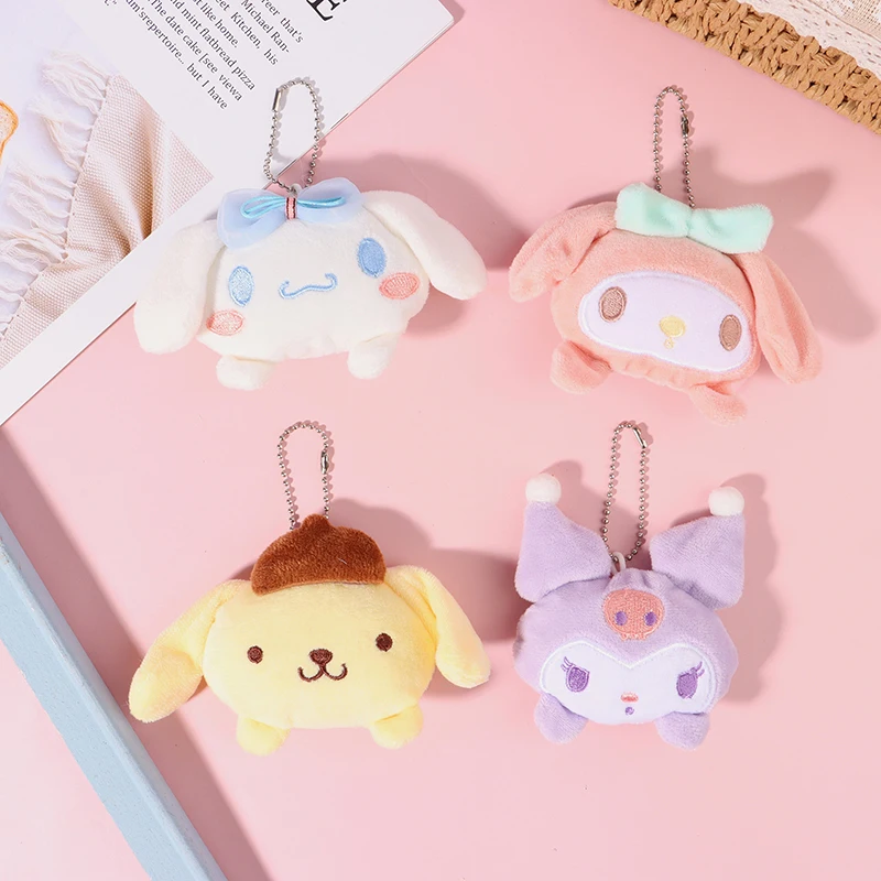 Cute-Sanrio-Plush-Toy-Cinnamoroll-Melody-Kulomi-Pendant-Soft-Stuffed-Doll-Keychain-Car-Backpack ...