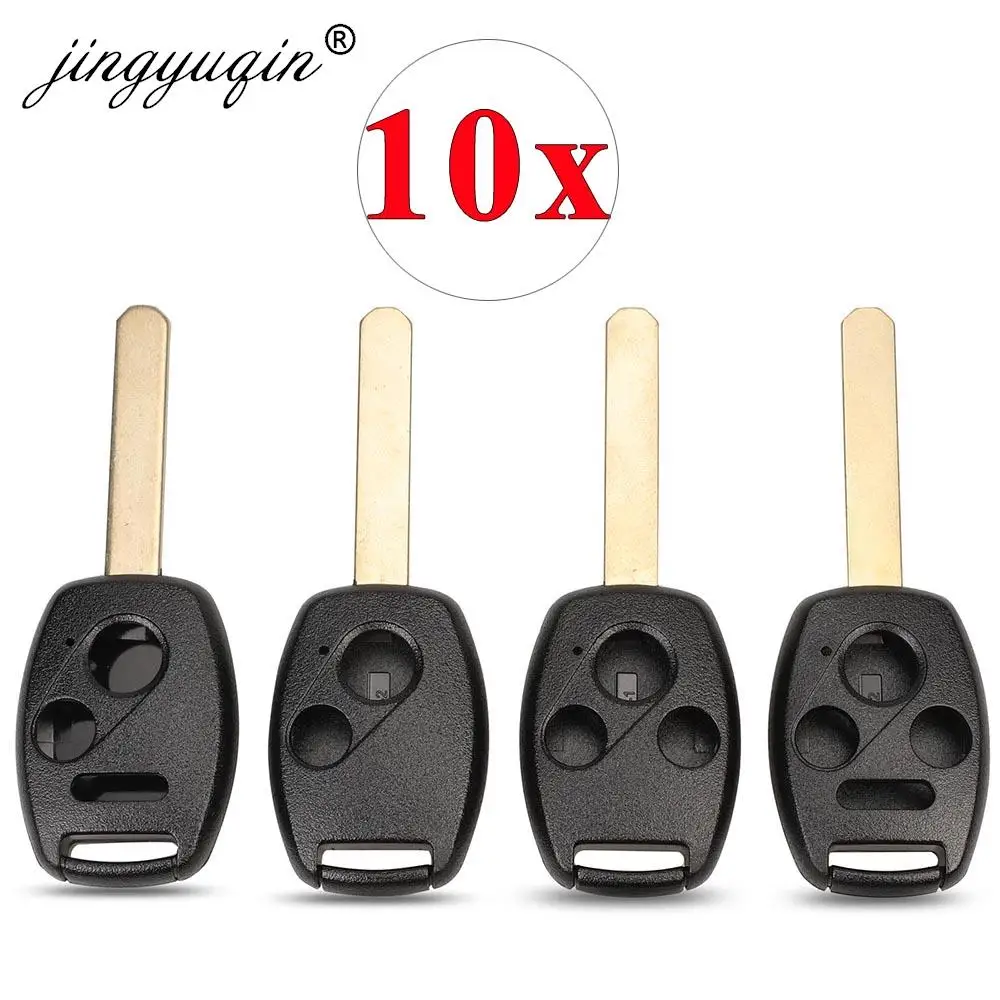 jingyuqin 10PCS/LOT UNCUT BLADE 2/3/4 BUTTONS REMOTE KEY SHELL CASE FOB ...