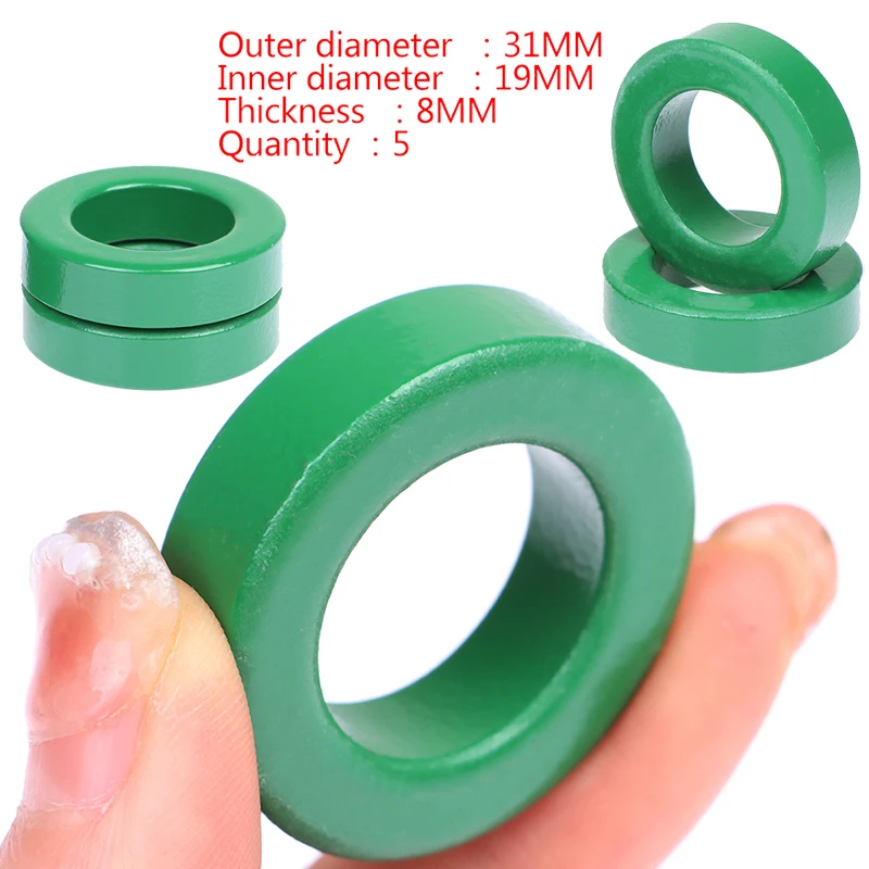 5pcs-High-Conductivity-Green-Ferrite-Core-Ring-Anti-interference-Filter ...