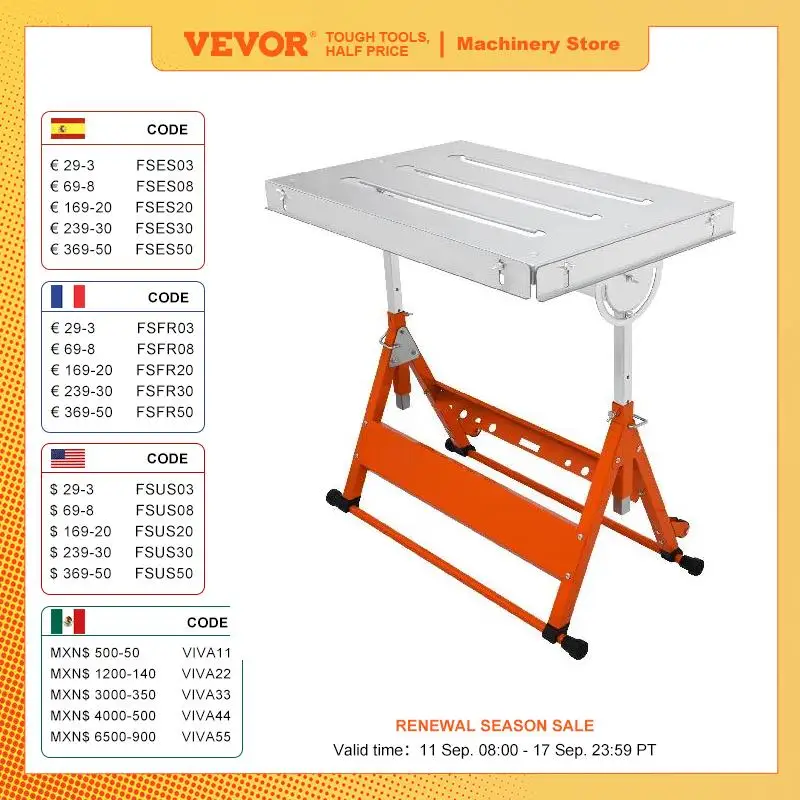 VEVOR-18-20-24-Inch-Foldable-Welding-Table-Steel-Table-Top-Auxiliary ...