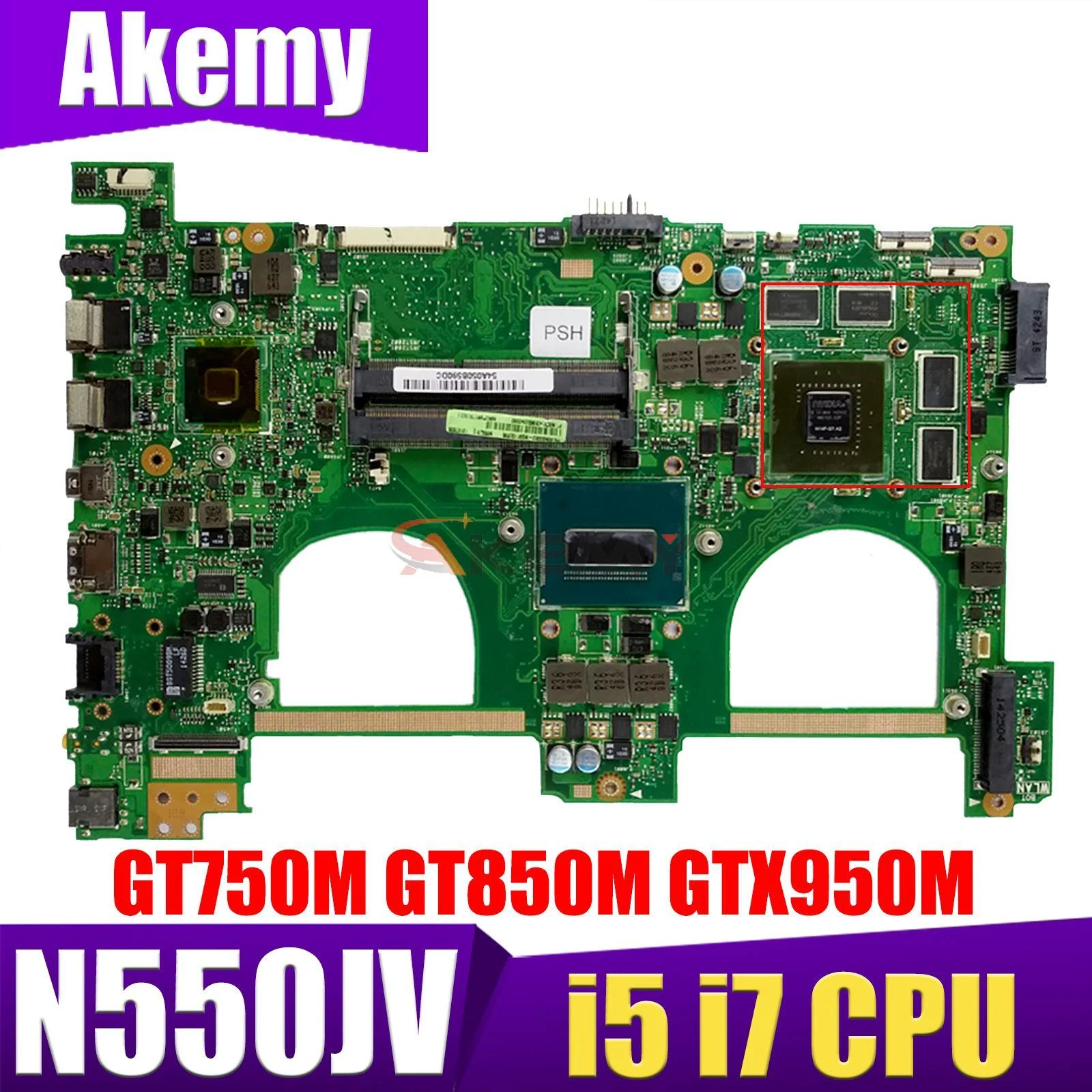 Yeni ASUS N550JV N550JK N550J N550JX G550JK Laptop anakart i7 4720HQ ...