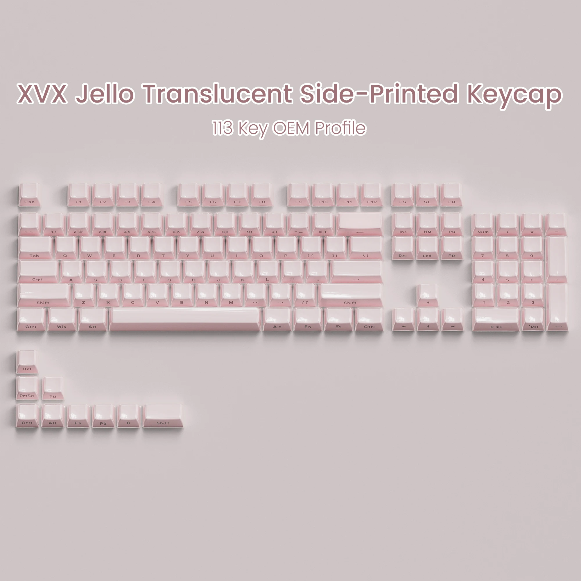 XVX-113-Key-Jelly-Round-Side-Keycaps-Ice-Crystal-Translucent-OEM ...