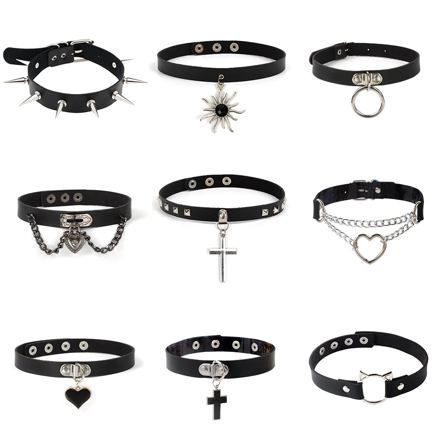 Fashion Spike Choker Punk Collar Harajuku Rock Gothic Necklace Women ...