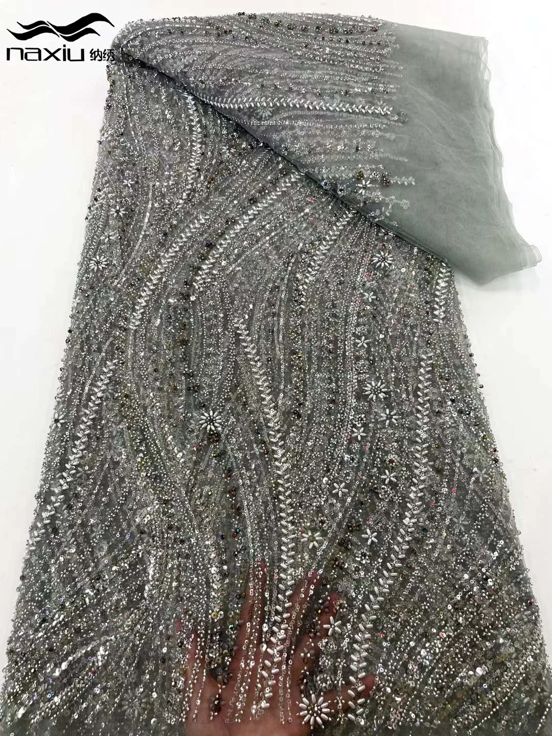 Madison-Tecido-africano-de-renda-com-lantejoulas-e-mi-angas-tecido-de ...