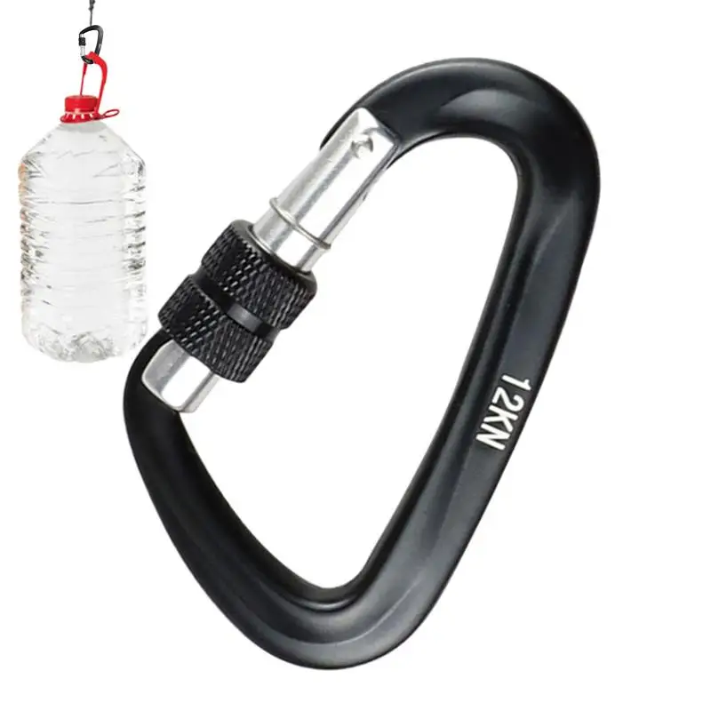 Climbing-Hooks-Aluminum-D-Ring-Carabiner-Metal-Carabiner-Professional ...