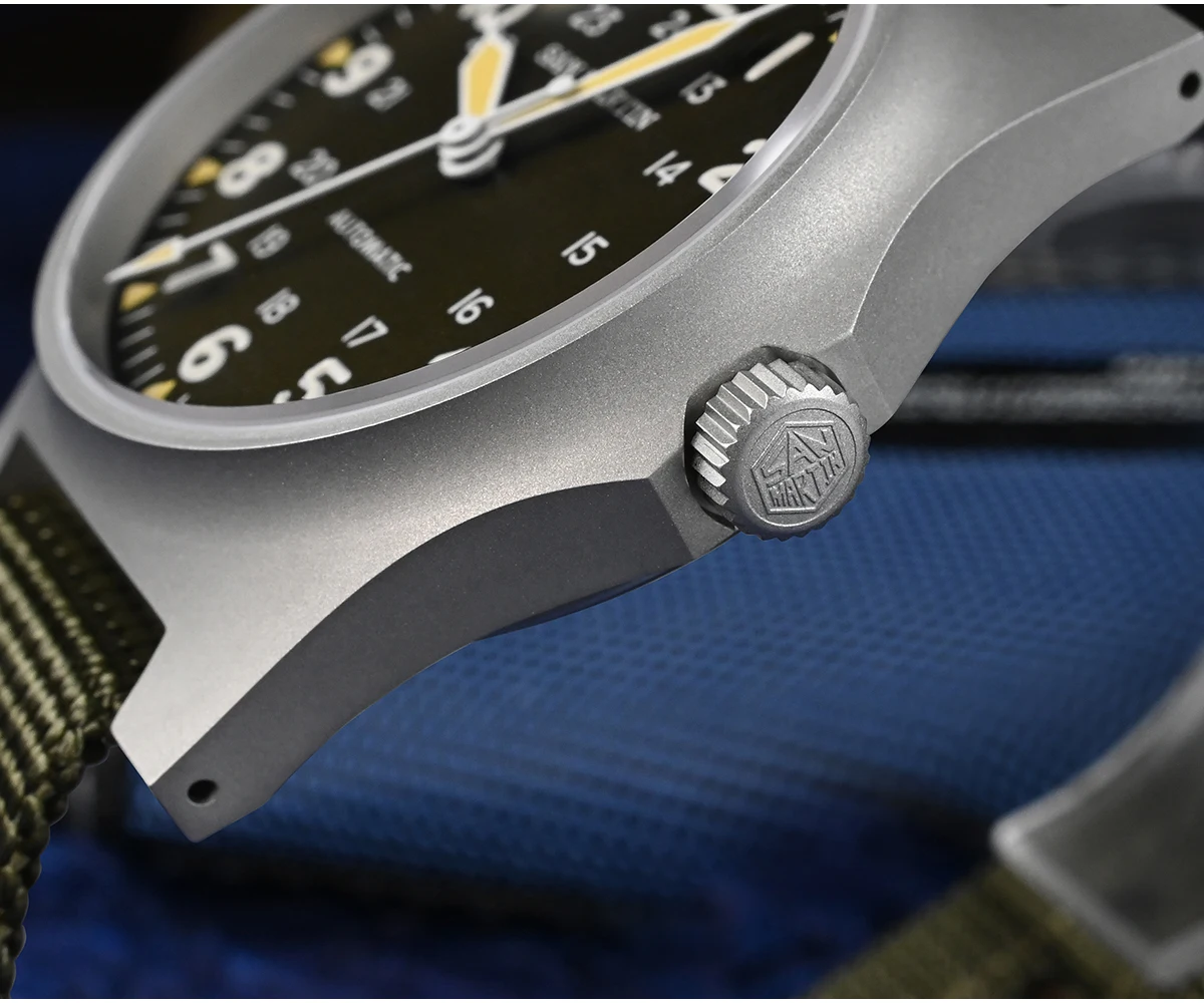 San Martin NH35 Retro Military Pilot Watch 38mm - SN0137G