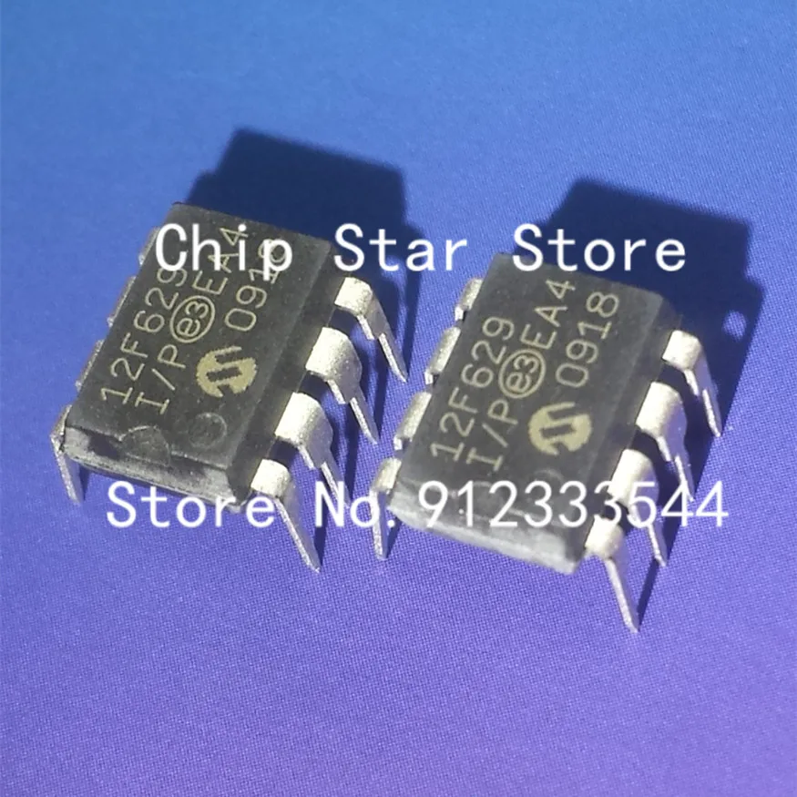 5-100pcs-PIC12F629-I-P-PIC12F629-DIP8-8Bit-MCU-Flash-PIC12-Family ...