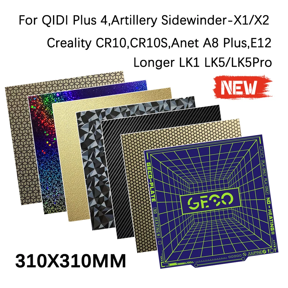 For QIDI Plus 4 Build Plate 310x310 Build Plate Smooth PEO PET PEI ...