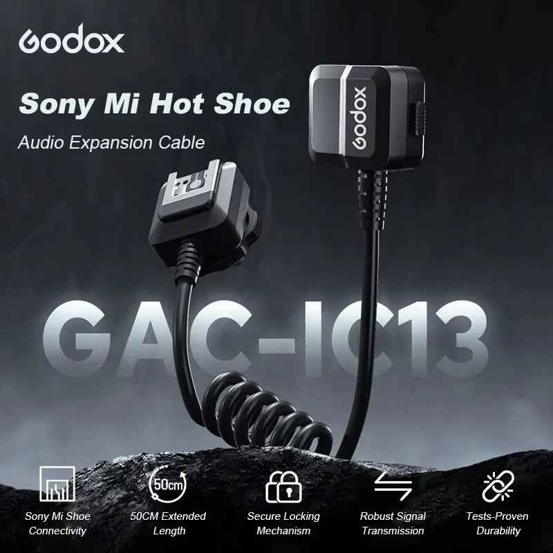 Godox GAC-IC13 Multi Interface Shoe Audio Extension Cable With 1/4 Cold ...