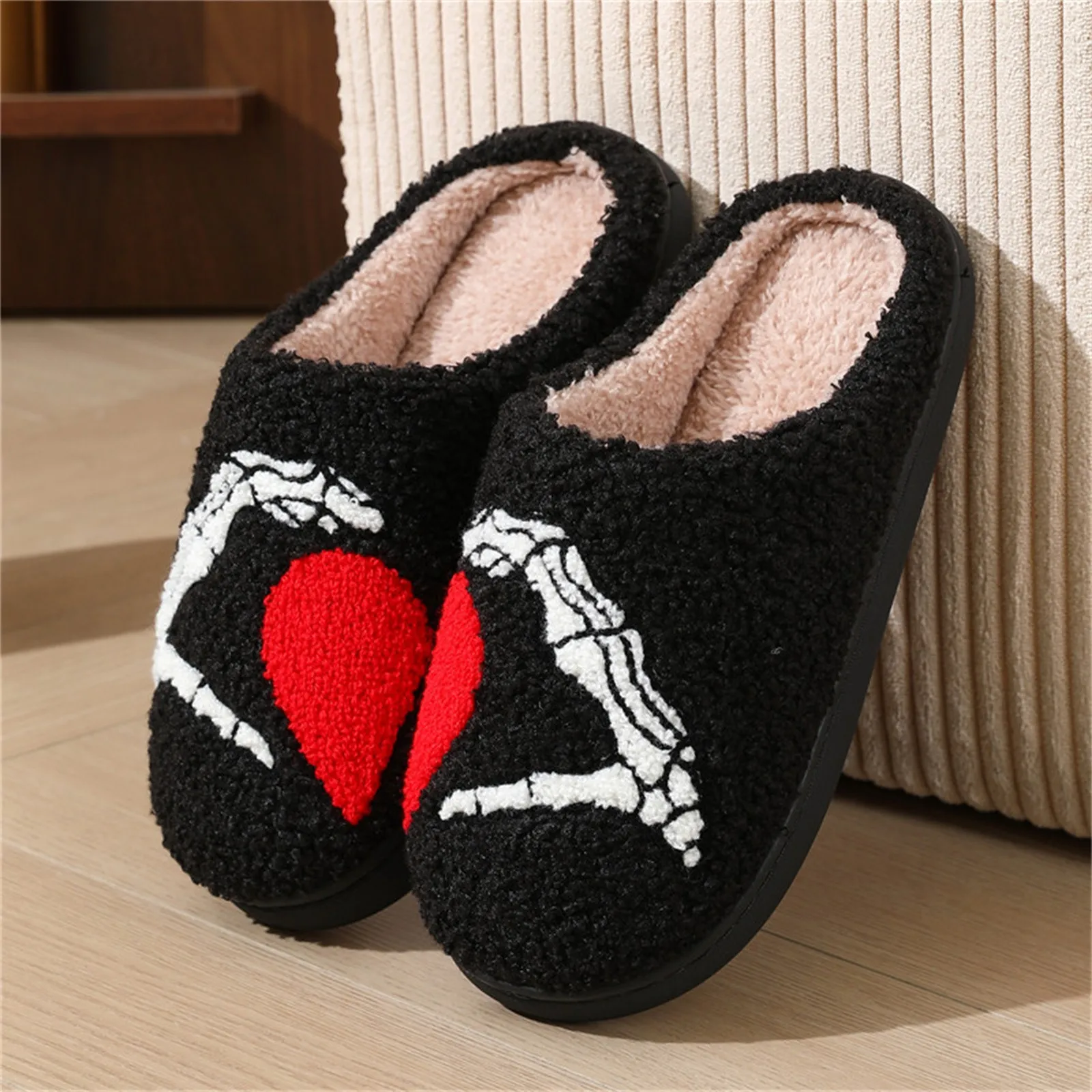 Ghostface-Home-Cotten-Slippers-Women-S-Winter-Halloween-Black-Warm ...