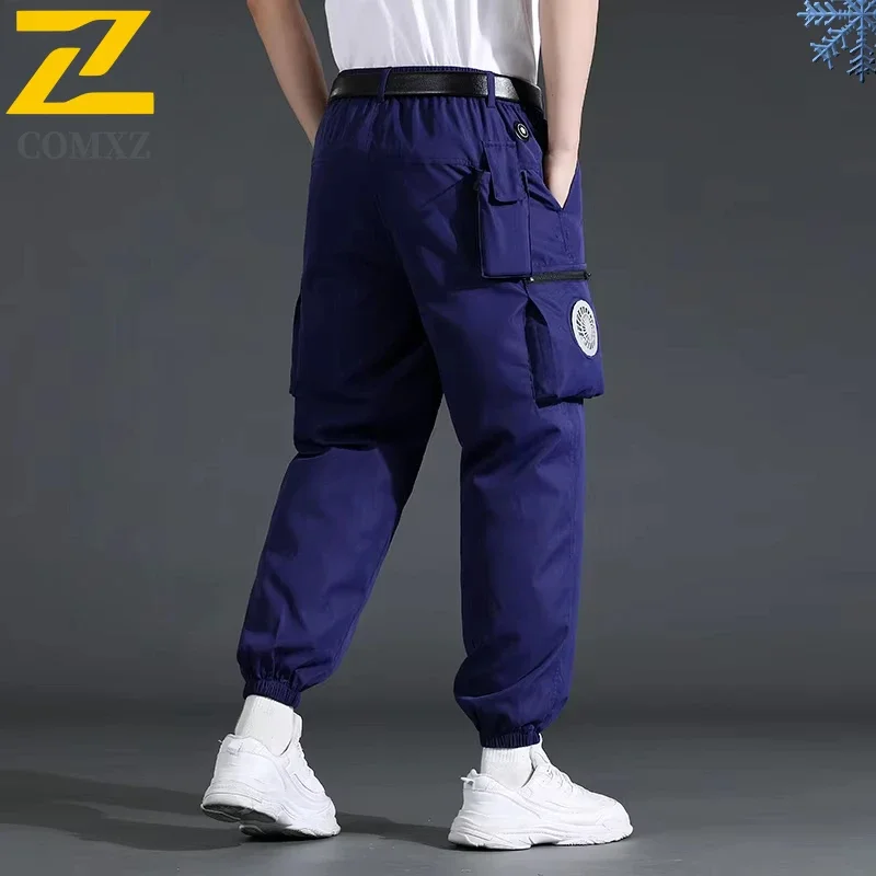 Summer Fan Trousers Men’s USB Cooling Work Pants Air Conditioner ...
