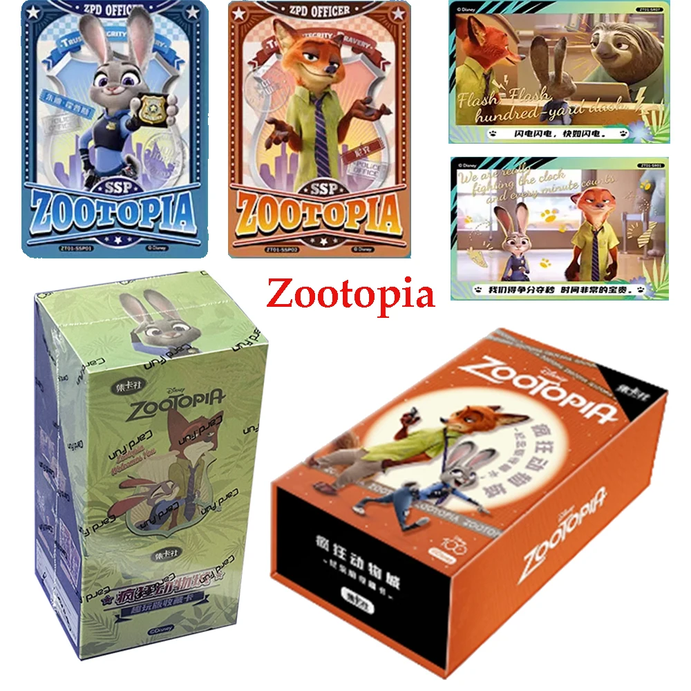 New-Disney-Card-Toys-Anime-Zootopia-Commemorative-Collection-Card-Nick ...