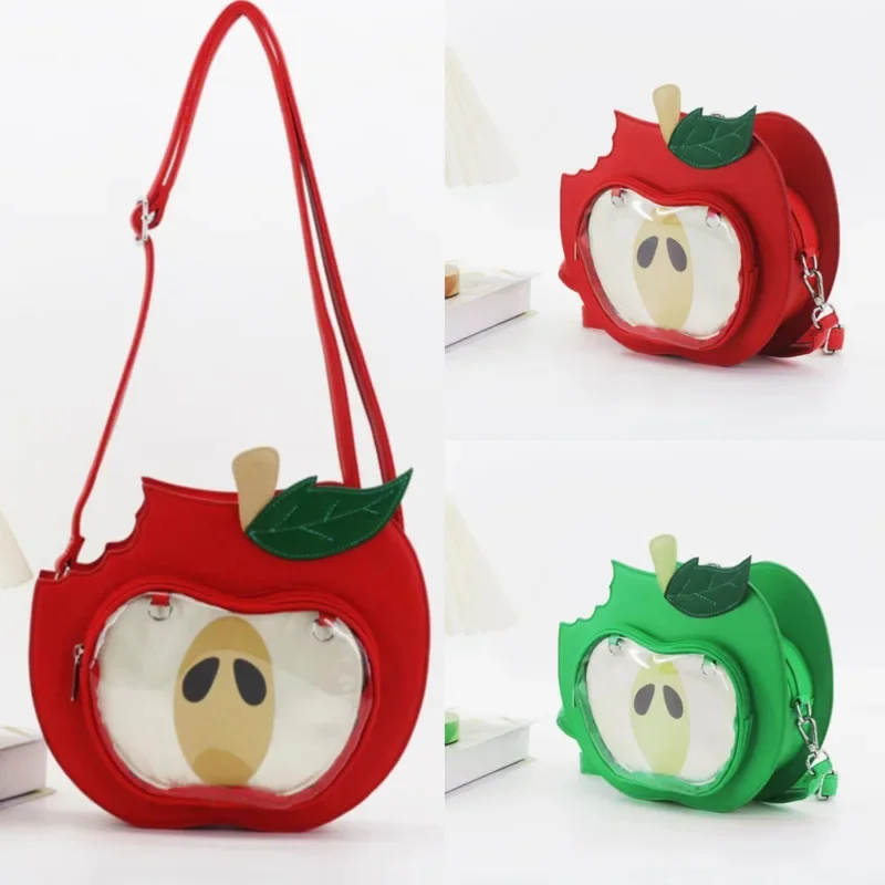Apple Itabag 2024 New Hollow PU Zipper Sweet Round Bag Student Backpack ...