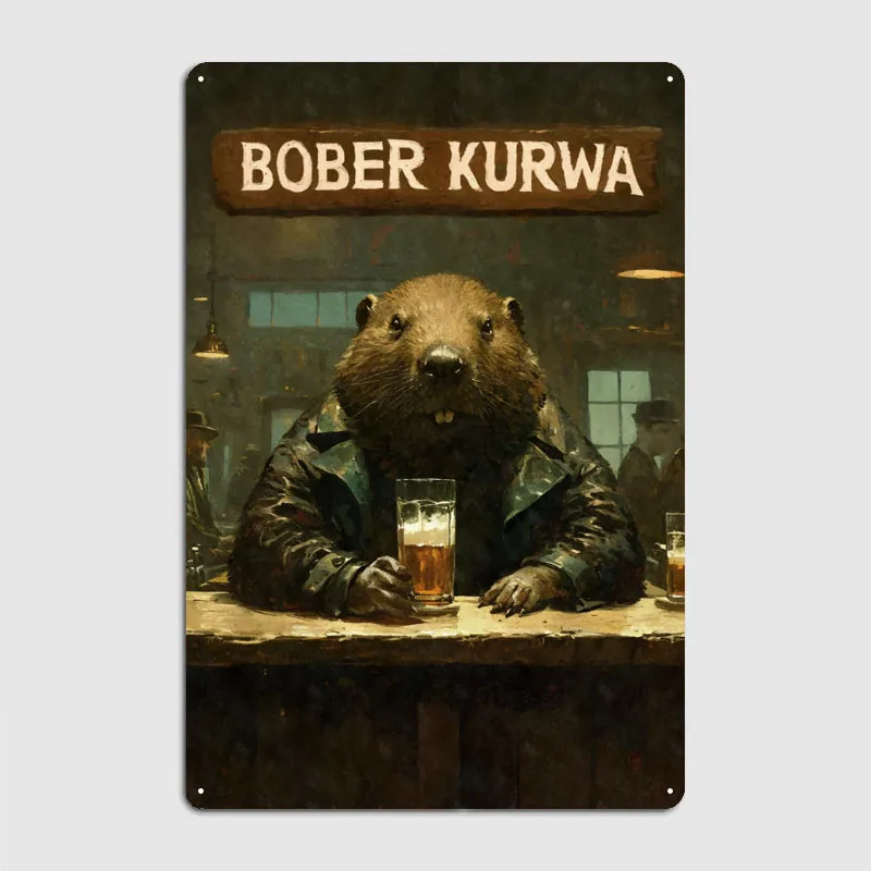 Bober-Kurwa-Pub-Beer-Poster-Metal-Wall-Art-Mural-Vintage-Tin-Plaque ...