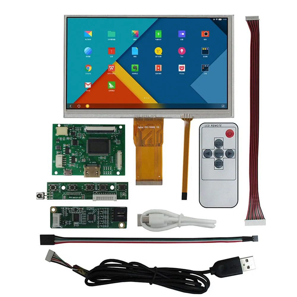 7-Inch-1024-600-Screen-Display-LCD-Digitizer-Touchscreen-HDMI ...