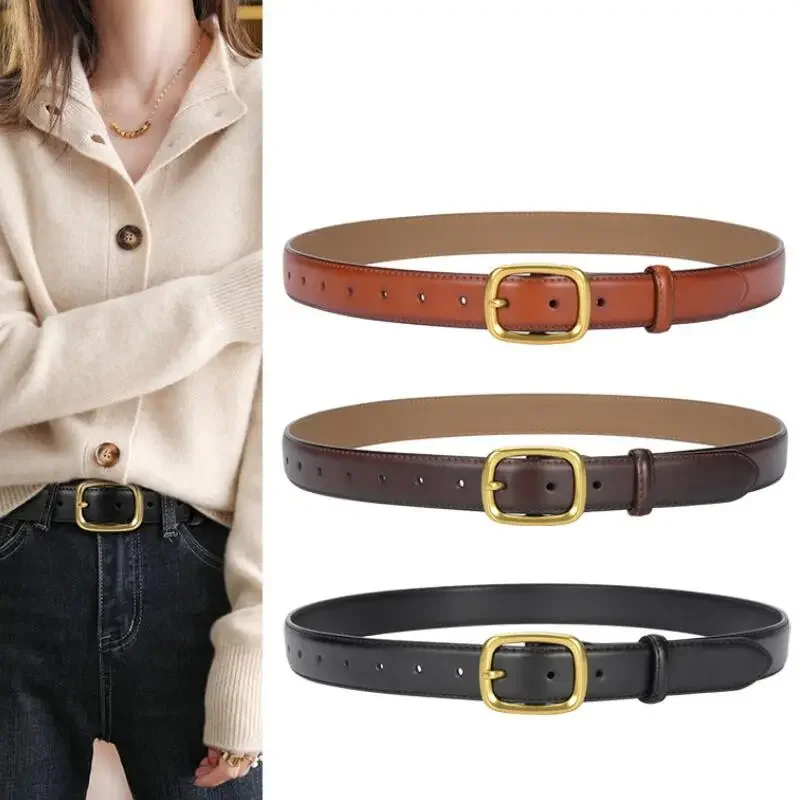New Women Belt Genuine Leather Luxury Designer Adjustable Belt Buckle ...