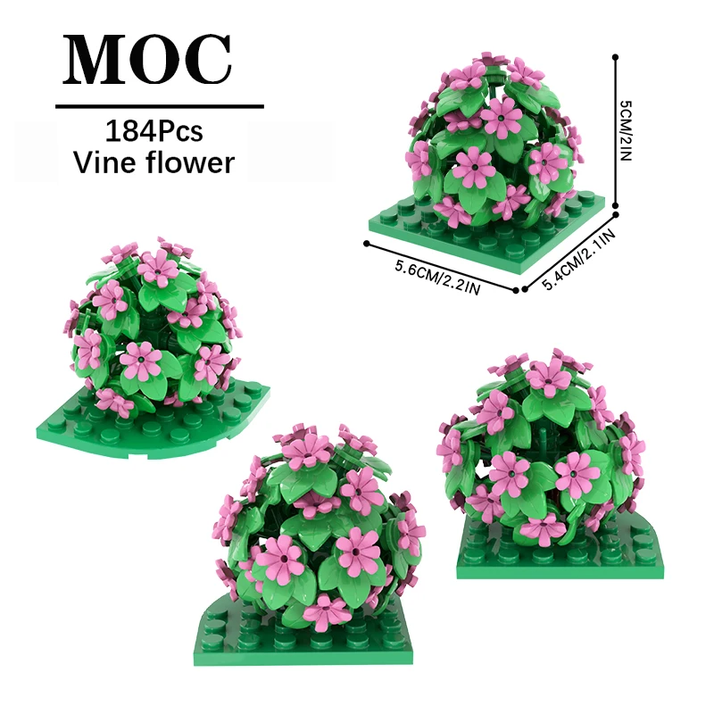 MOC3025 Farm City MOC Flowers Grass Vine Plant Building Blocks ...