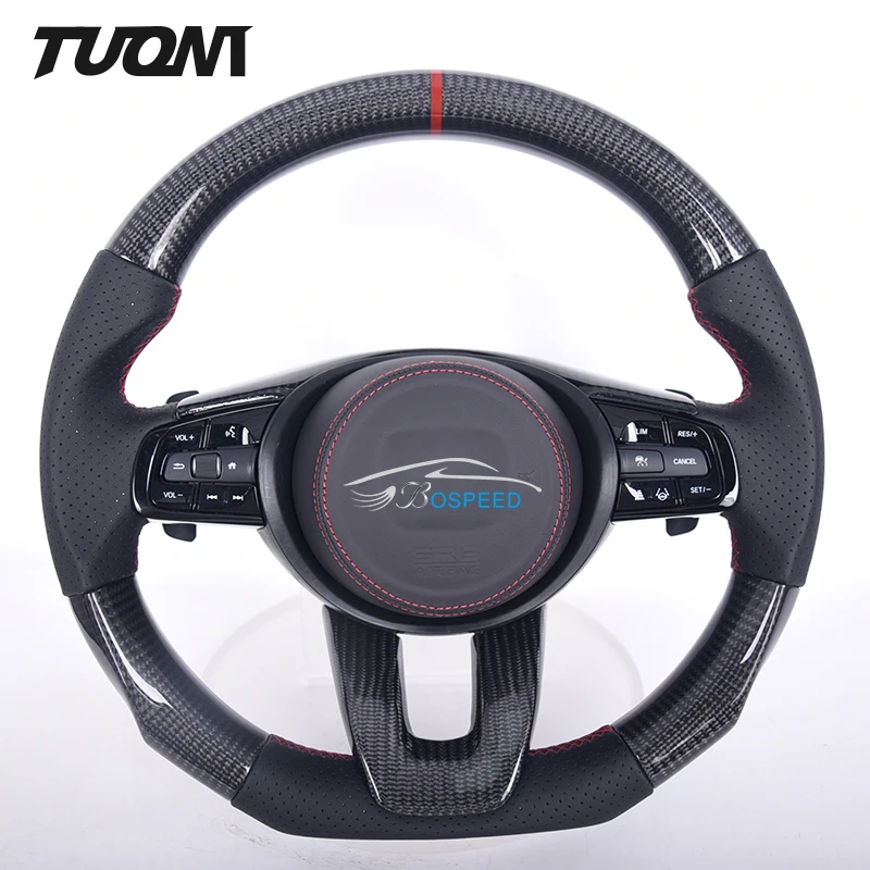 Suede-Leather-Carbon-Fiber-Led-Steering-Wheel-For-Honda-Civic-City ...