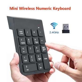Mini Wireless Numeric Keyboard 2.4GHz Numpad 18 Keys Digital Pave ...