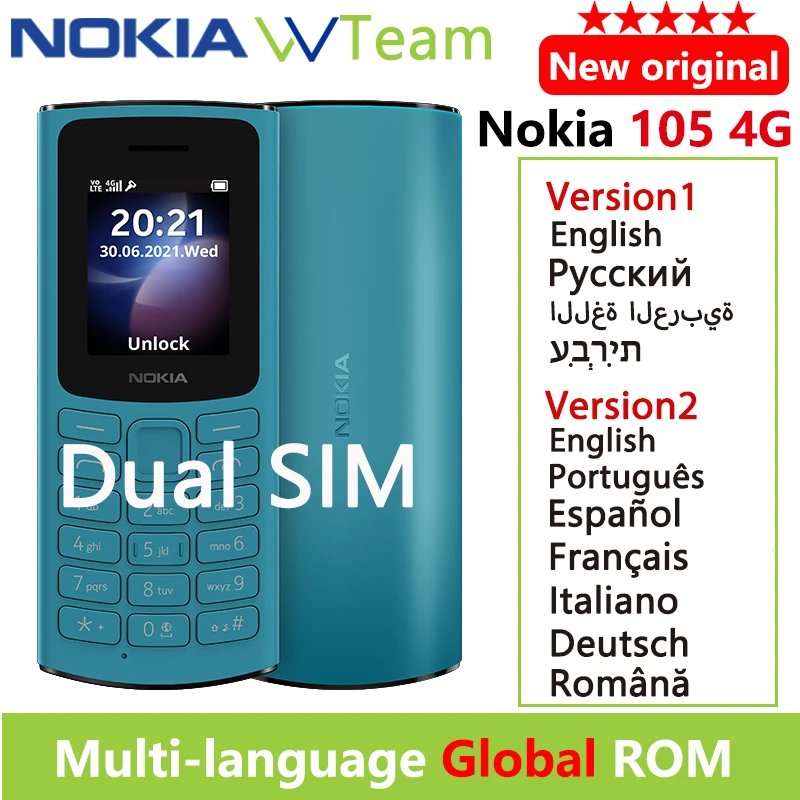Original New Nokia 105 4G Dual SIM 1.8inch Display 1020 mAh Battery ...