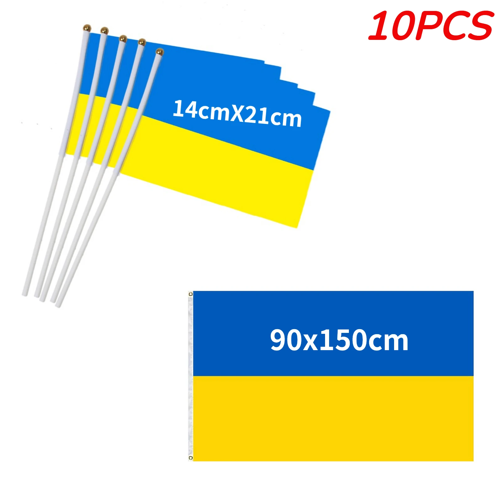 10pcs-Ukraine-Stick-Flag-Ukraine-14-21CM-90-150CM-HandHeld-Mini-Flag ...