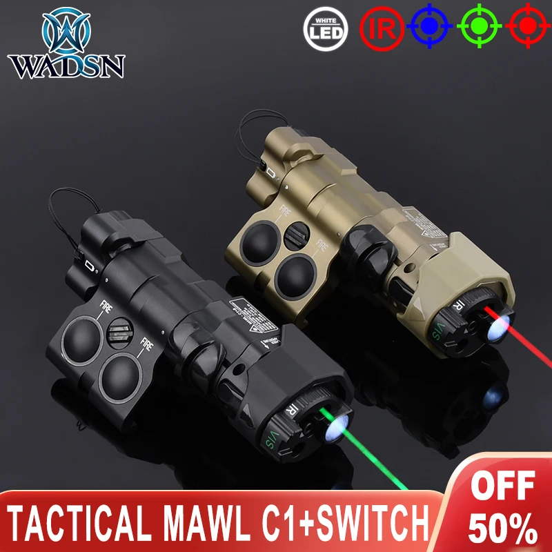 WADSN Tactical IR Laser Sight MAWL-C1+ All Metal Green Laser IR ...