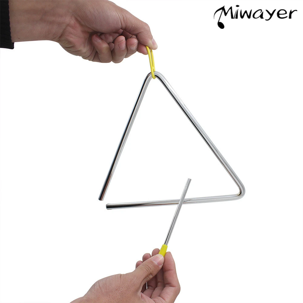 Miwayer Superior Sound Quality Musical Steel Triangle Percussion ...