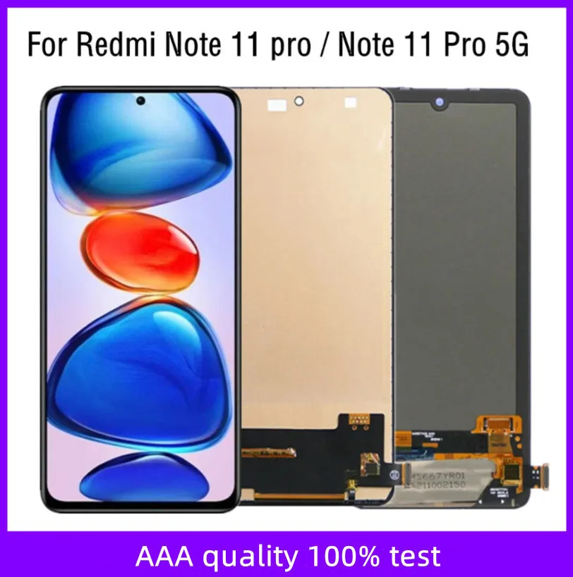 Tela para Xiaomi Redmi Note 11 Pro 2201116TG 2201116TI Tela LCD de ...