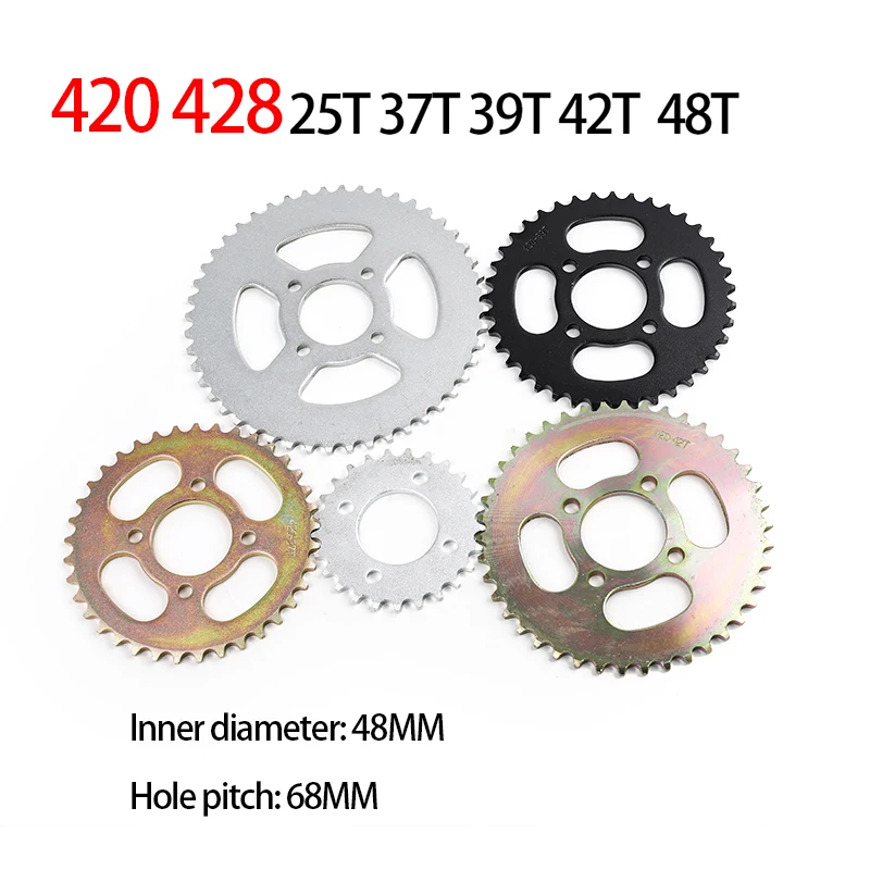 Motorcycle-420-428-Chain-25T-31T-32T-37T-39T-42T-48T-Hole-Spacing-68mm ...