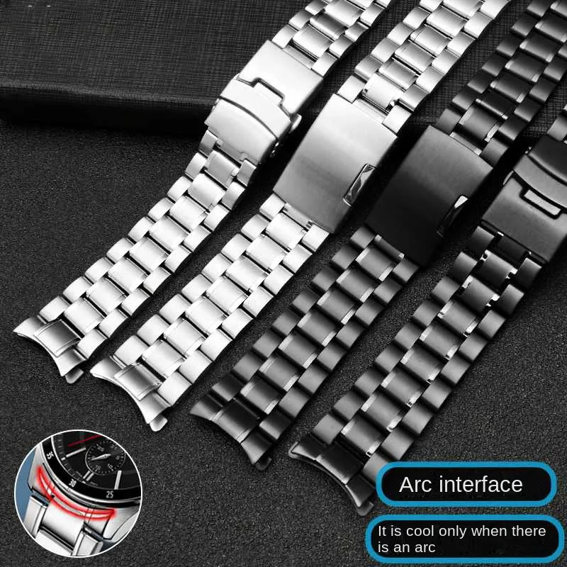 18mm-20mm-22mm-24mm-Universal-Straps-Curved-End-Solid-Stainless-Steel ...