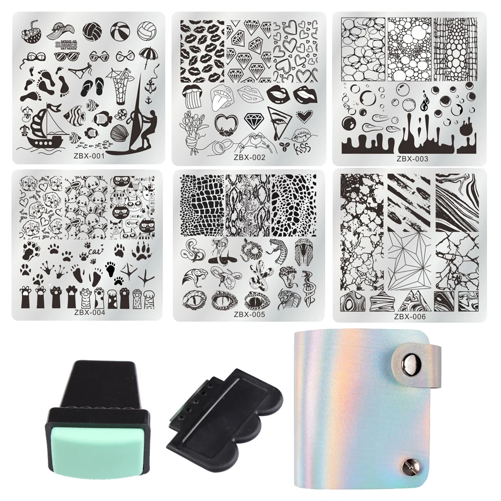9Pcs-Set-Skin-Nail-Stamping-Plates-Graffiti-Ink-Lips-Stamping-Plate ...
