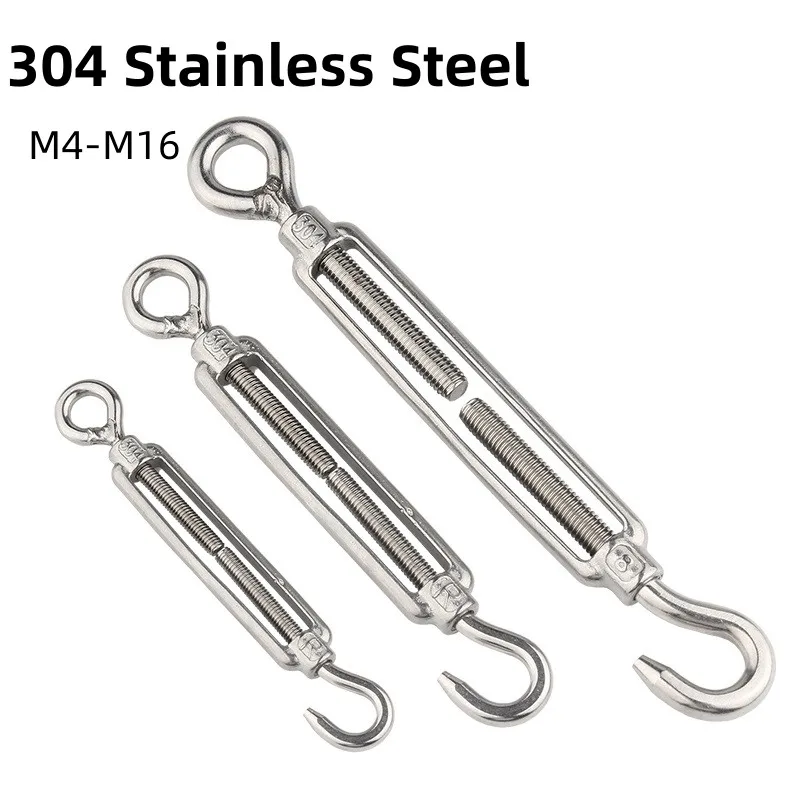 Stainless-Steel-304-Hook-Eye-Turnbuckle-Wire-Rope-Tension-Turnbuckle ...