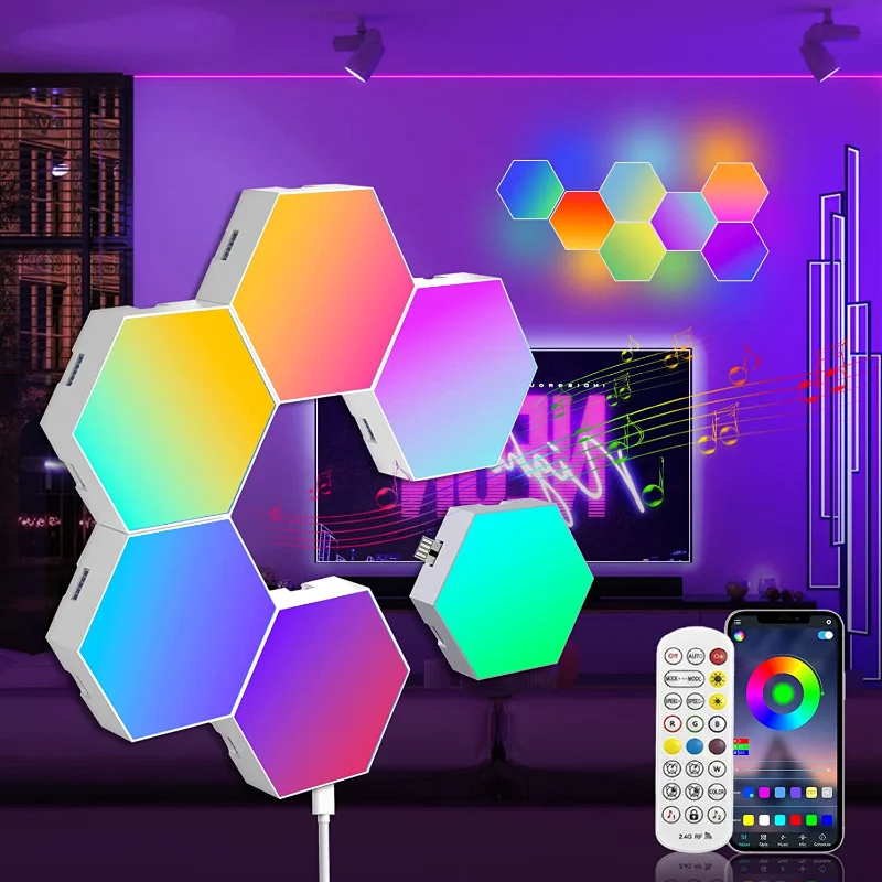 Generic Led Smart Light Panels Rgb Hexagon Light Bluetooth Wifi | Jumia ...