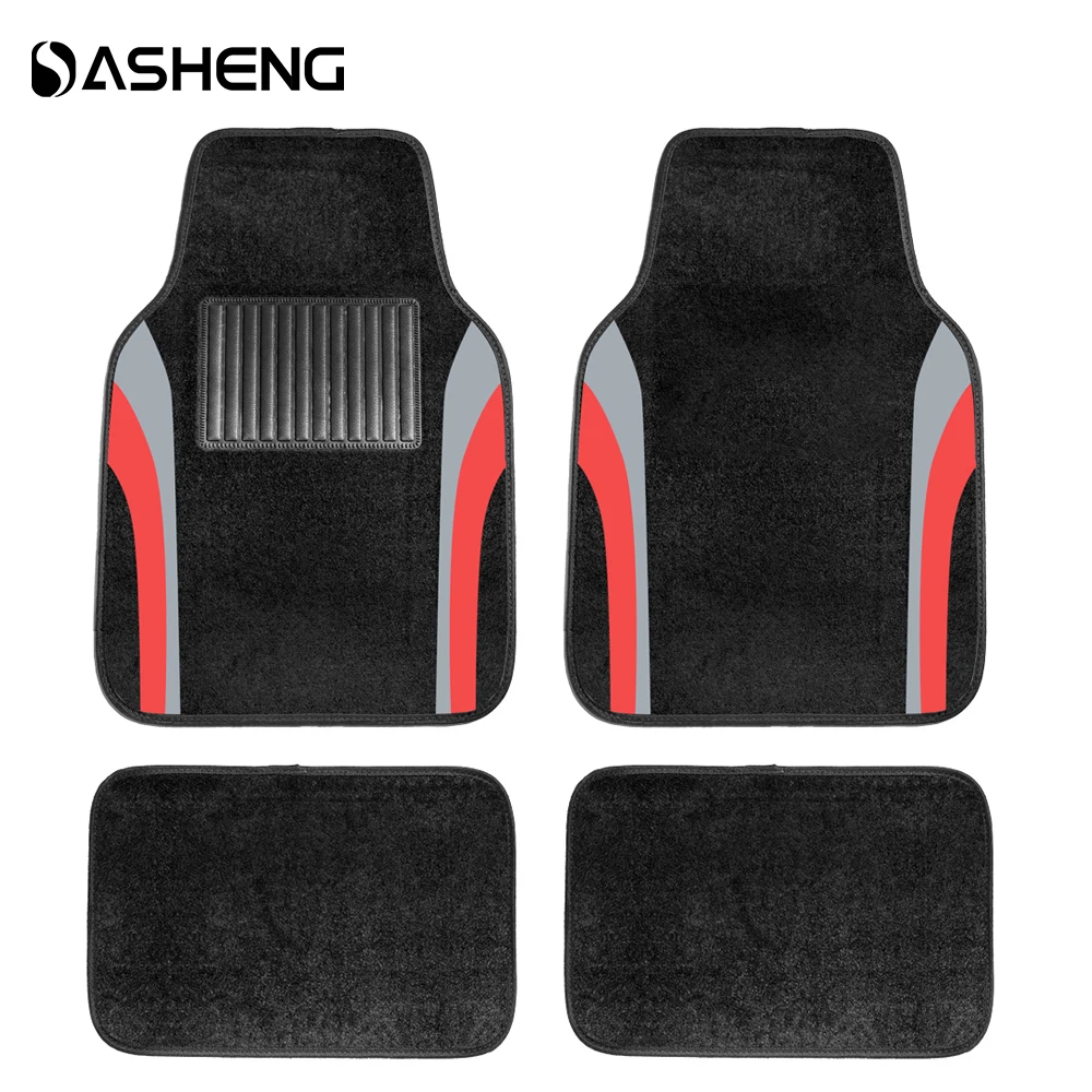 General-Four-piece-Rubber-Splicing-Car-Floor-Mat-Anti-slip-Wear ...