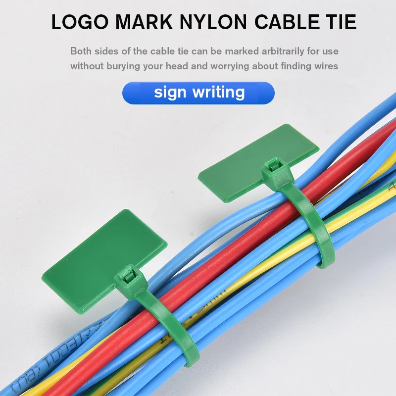 100pcs-Easy-Mark-4-150mm-Nylon-Cable-Ties-Tag-Labels-Plastic-Loop-Ties ...