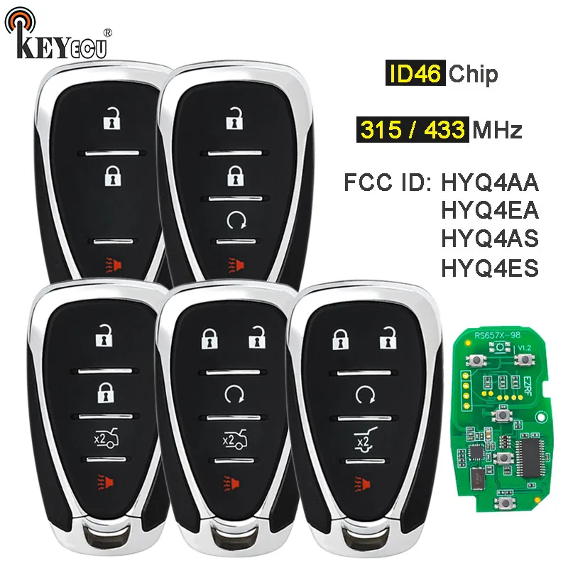 KEYECU 315/433MHz HYQ4AA /HYQ4EA / HYQ4AA /HYQ4EA Remote Key Fob for ...