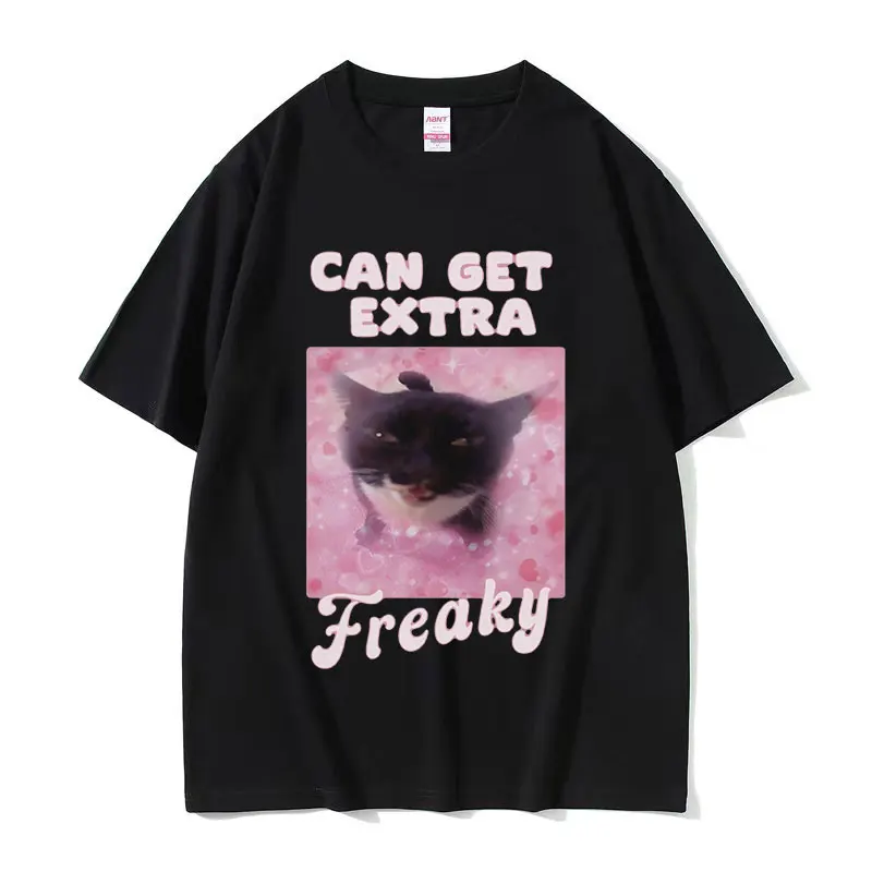 Can-Get-Extra-Freaky-Funny-Cat-Meme-camiseta-gr-fica-para-hombres-y ...