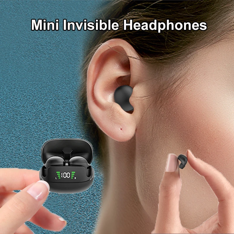 Mini-Invisible-Sleep-Earphones-Bluetooth-5-3-Headphones-Wireless ...