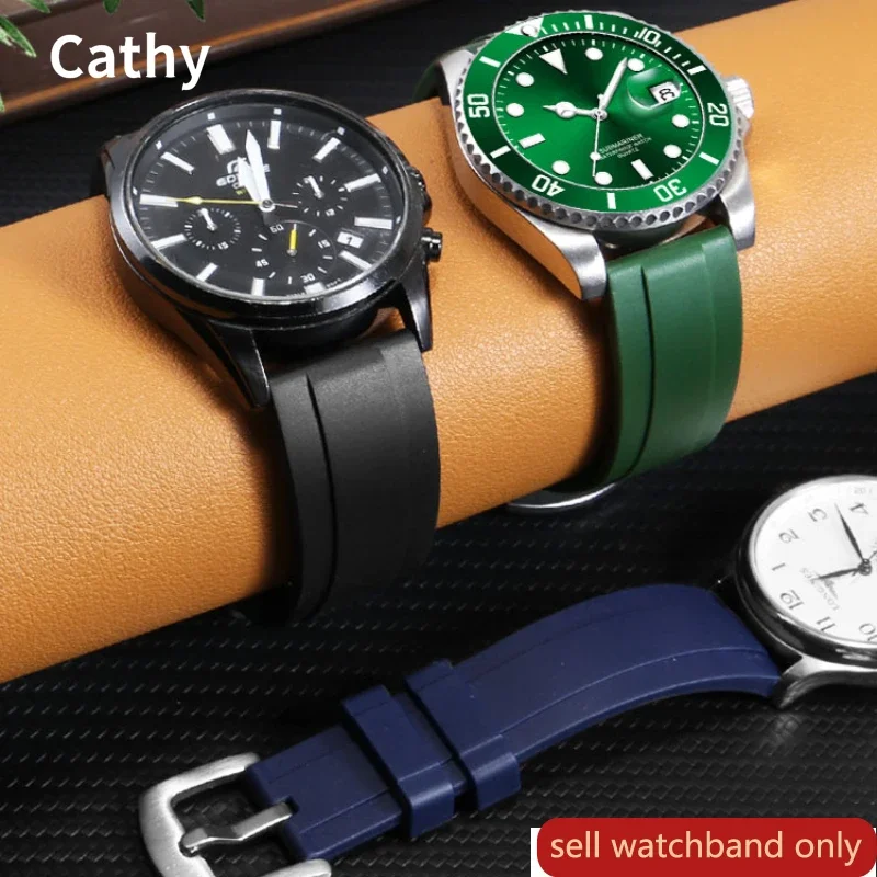 Silicone Watch Band for Omega Tissot Seiko Citizen Mido Waterproof ...