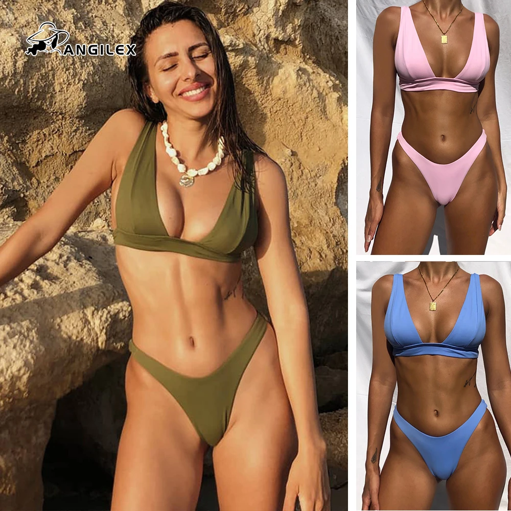 Sexy Bikinis 2022 Newest Women's Bikini Sets V-neck Biquini Bathing Set Summer Beach Wear ...