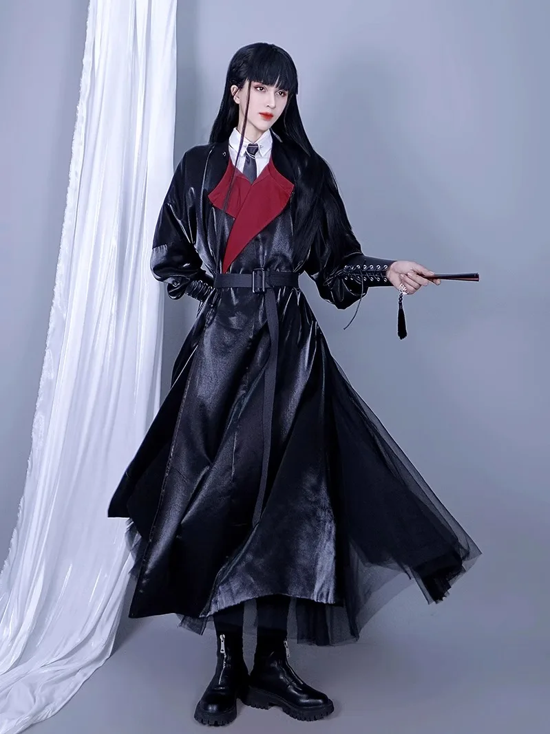 Chinese-style-Hanfu-Tang-round-collar-robe-men-s-and-women-s-trench ...